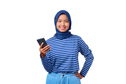 Mujer con celular en la mano PNG Imagenes gratis 2025 | Busco PNG